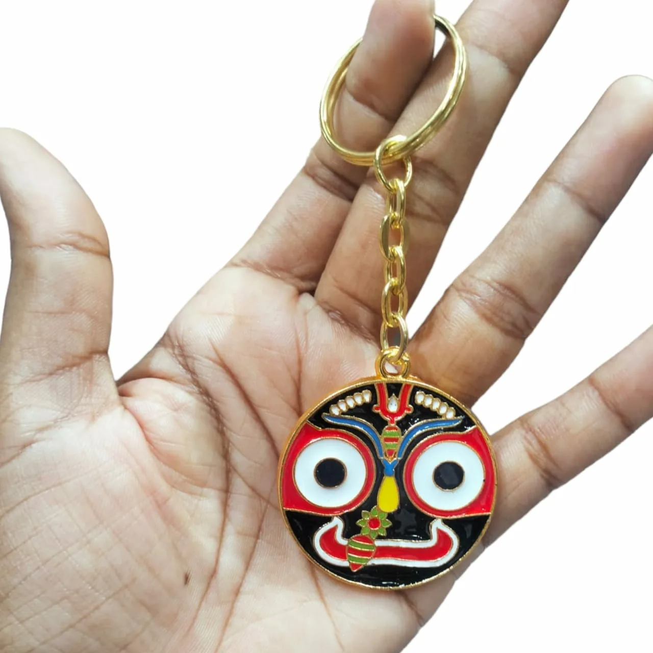Shri Jagannath Metal Key Chain - Blessings on the Go