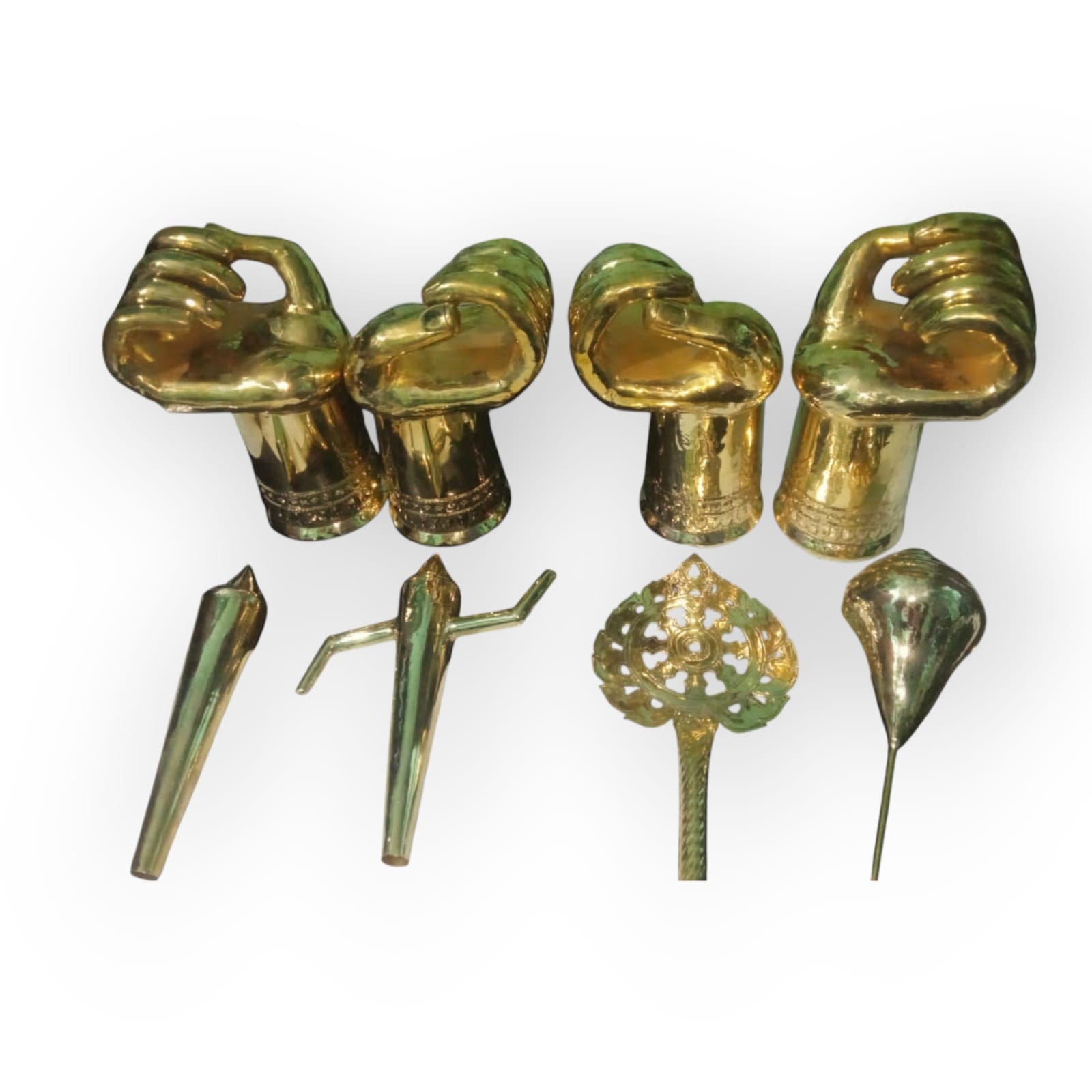 Brass hands and weapons for big size Jagannatha murti